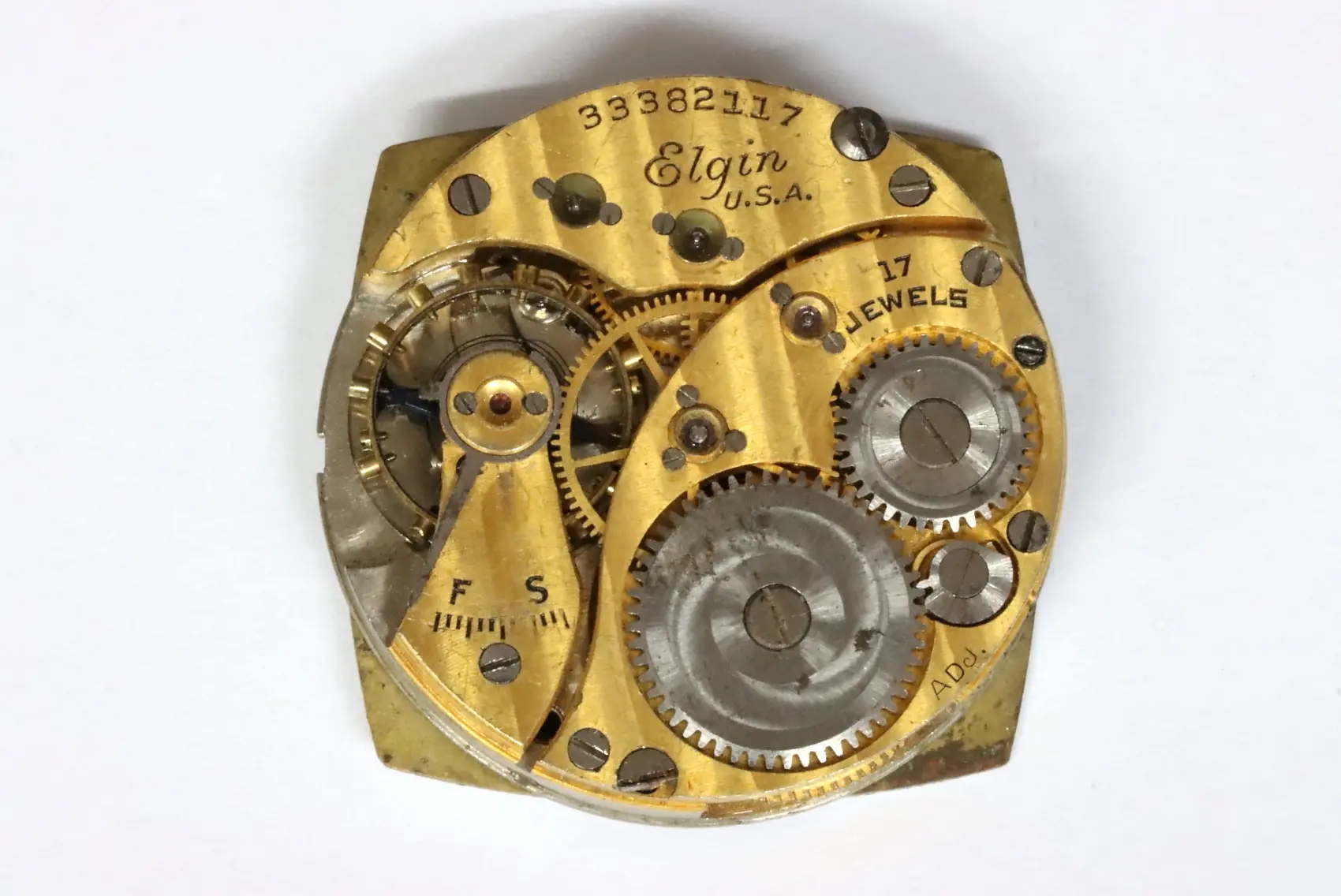 Elgin grade 487 movement for spares restore | Speedtimerkollektion